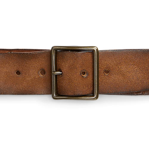 RRL - Studded Roughout Leather Belt – Louie RRL - Studded Roughout Leather Belt – Louie
