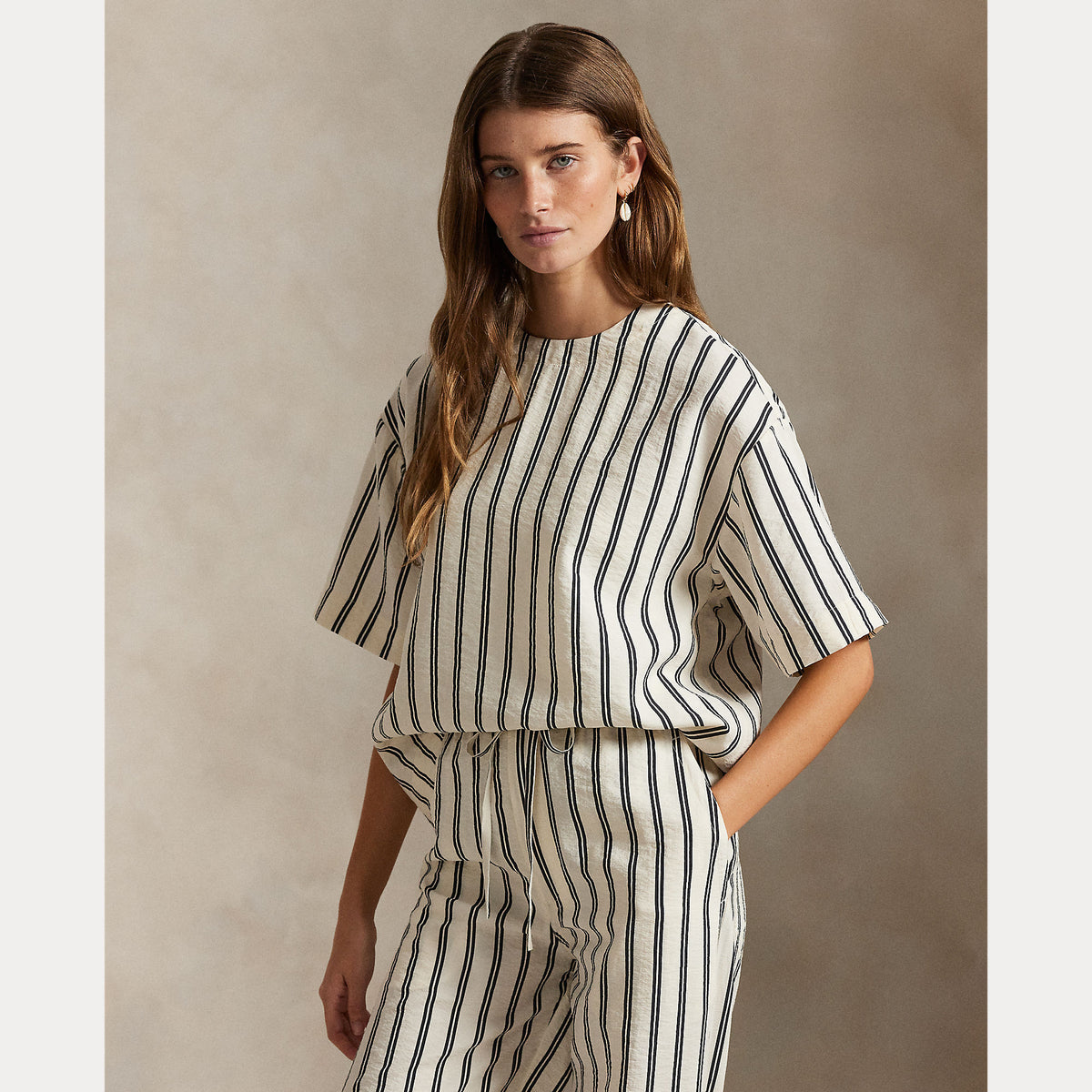 Polo Ralph Lauren - Silk Nylon SS Crew Neck Blouse – Louie